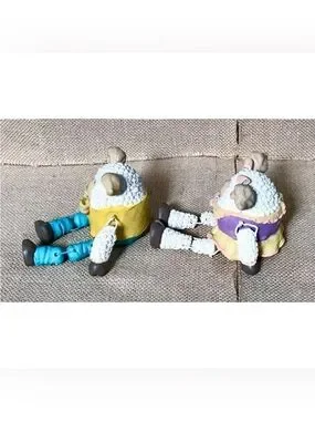 Accents | Vintage Sheep Shelf Sitter Figurine Set Anthropomorphic ...